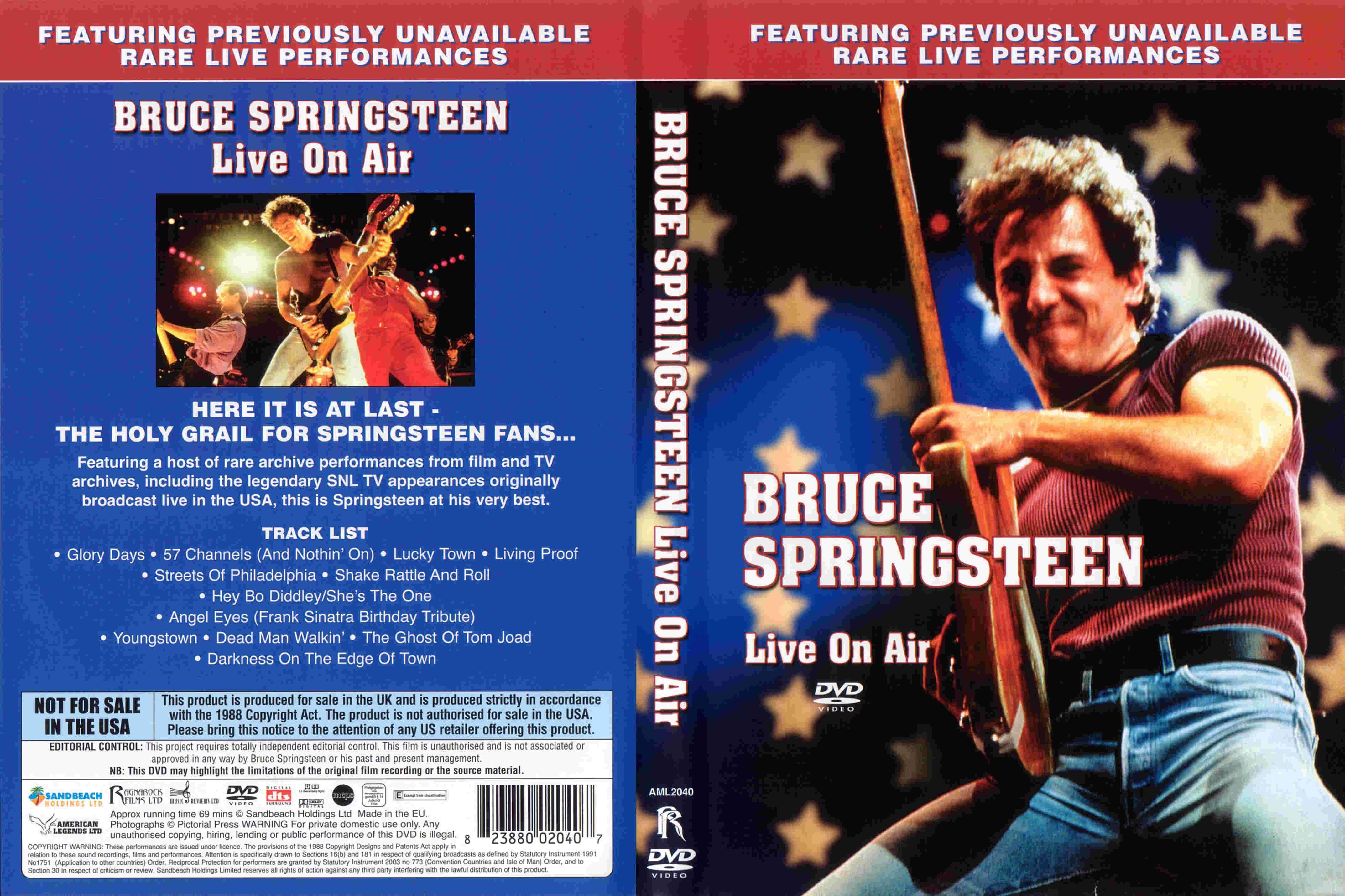 Bruce Springsteen Live On Air PAL : Front | DVD Covers | Cover Century ...